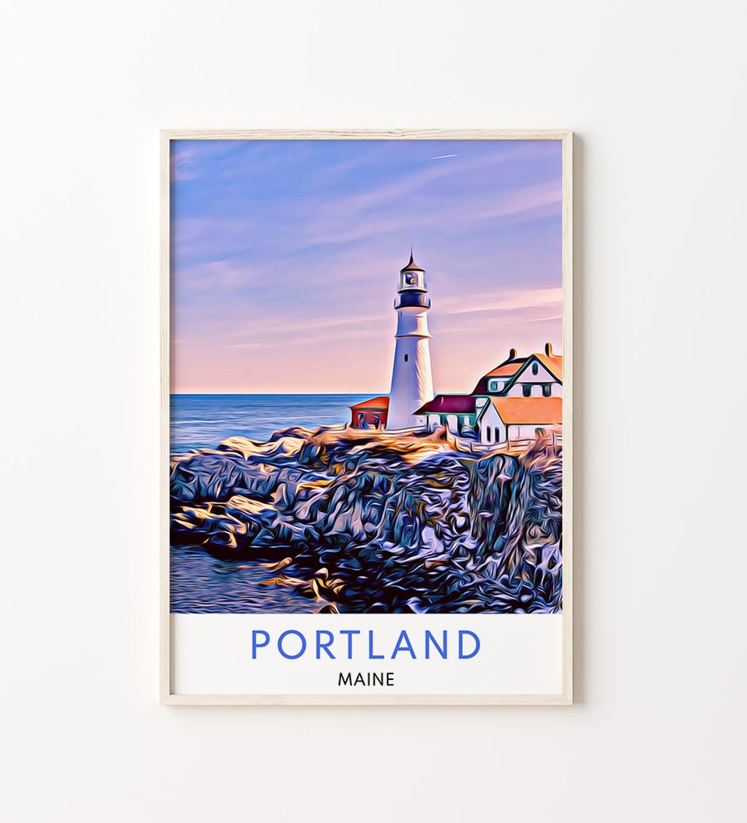 Portland Maine Print, Portland Maine Art, Portland Maine Wall Decor ...