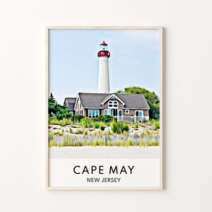 Cape May Print, Cape May Wall Art, Cape May Art, Cape May Poster, Cape ...