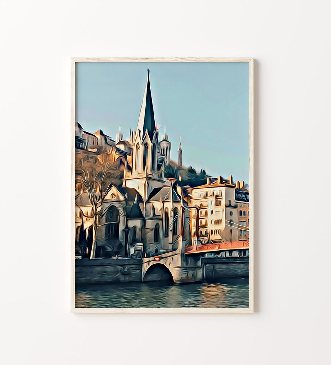 Lyon, France Art, Lyon Art, Lyon Wall Art, France Gift, France Painting ...