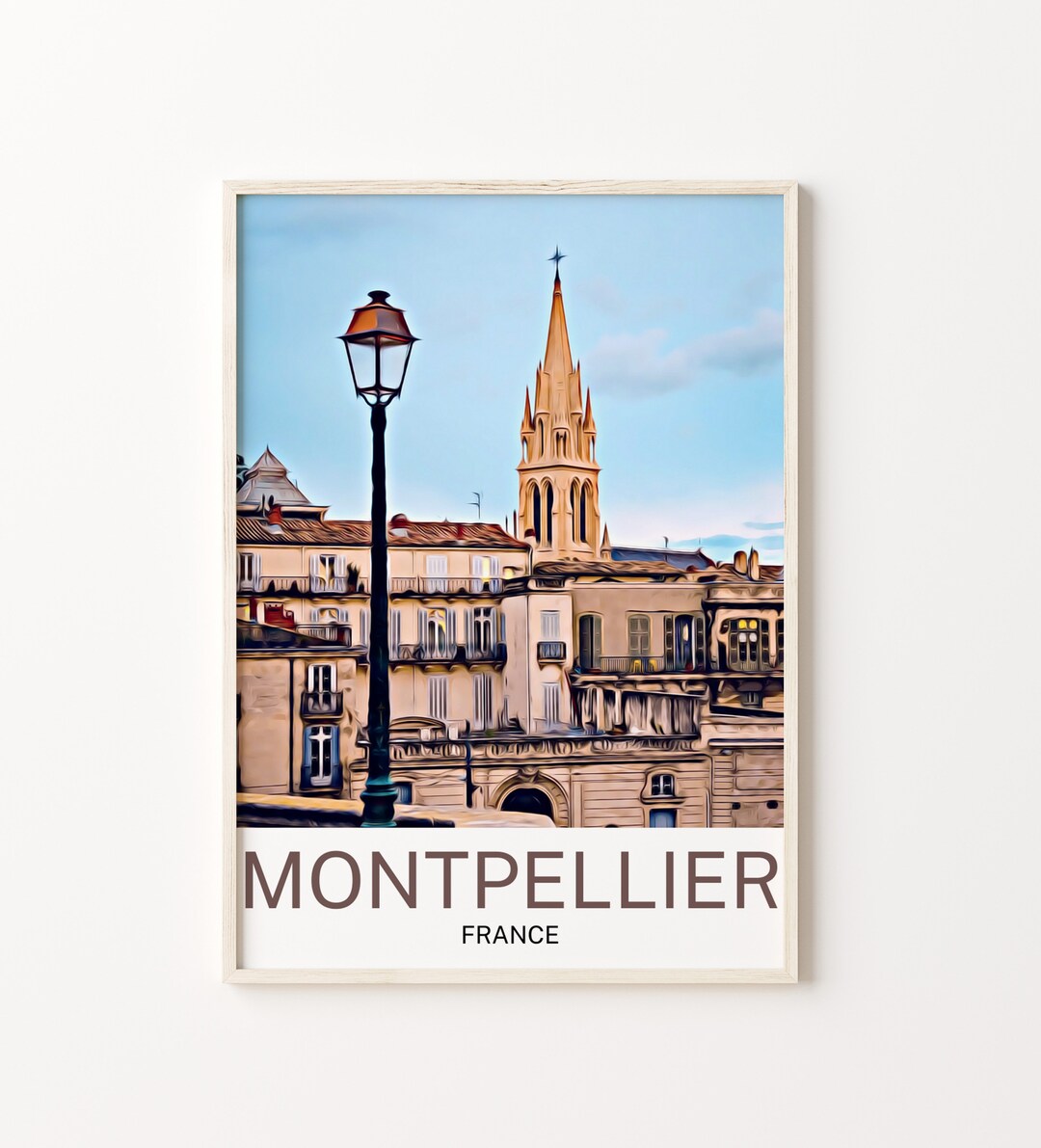 Montpellier Reisedruck, Montpellier Wandkunst, Montpellier Poster ...