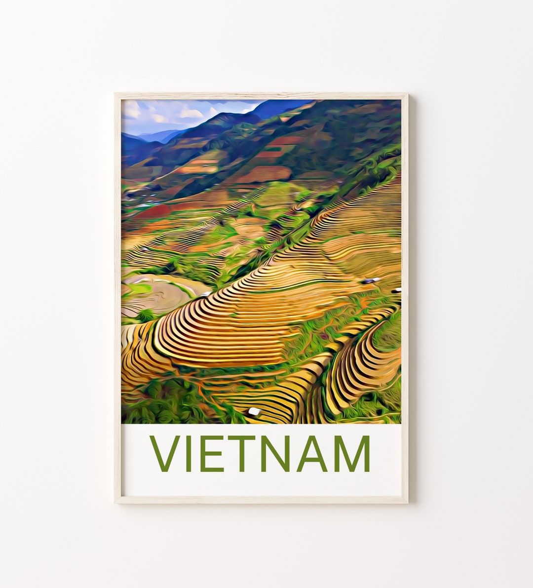 Vietnam Print, Vietnam Art, Vietnam Wall Art, Vietnam Art Print ...