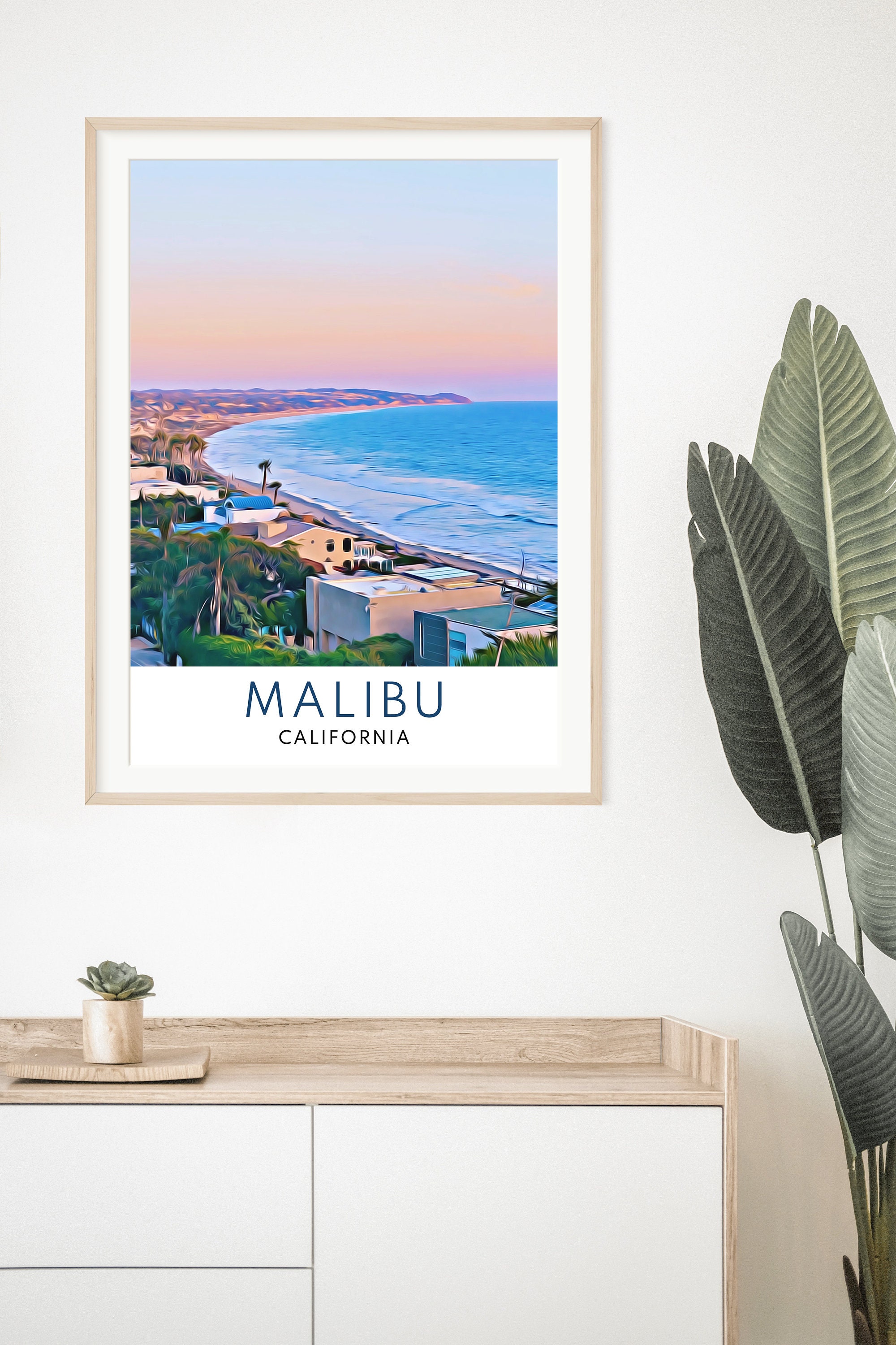 Malibu Print Malibu Art Print Malibu Travel Print Malibu | Etsy