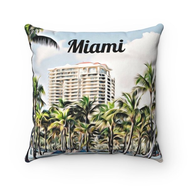 Miami Throw Pillow - Etsy