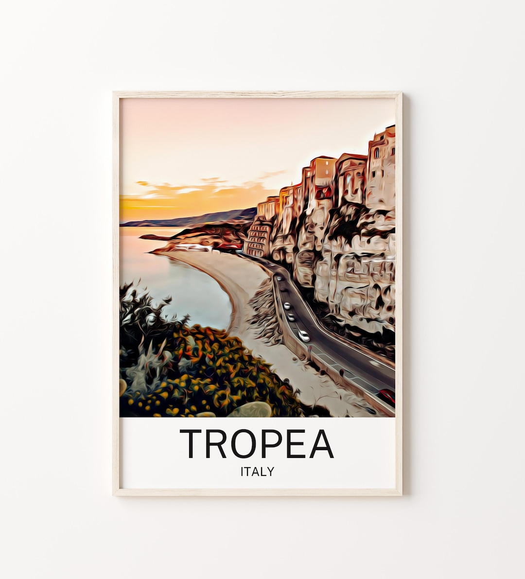 Tropea Travel Print, Tropea Wall Art, Tropea Poster, Tropea Art Print ...