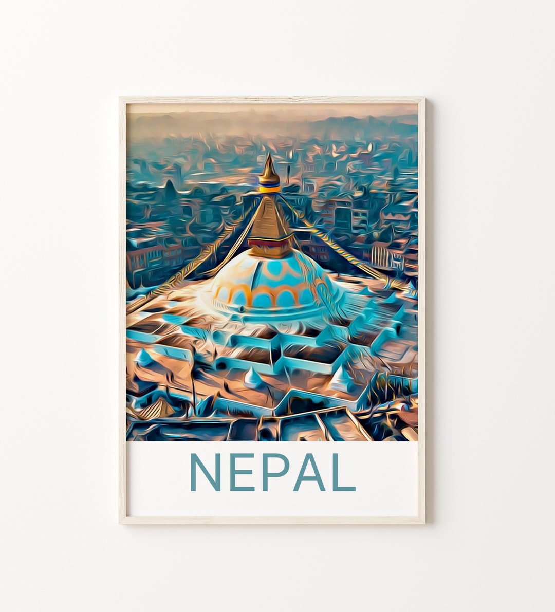 Nepal Print, Nepal Art, Nepal Wall Art, Nepal Art Print, Nepal Artwork ...