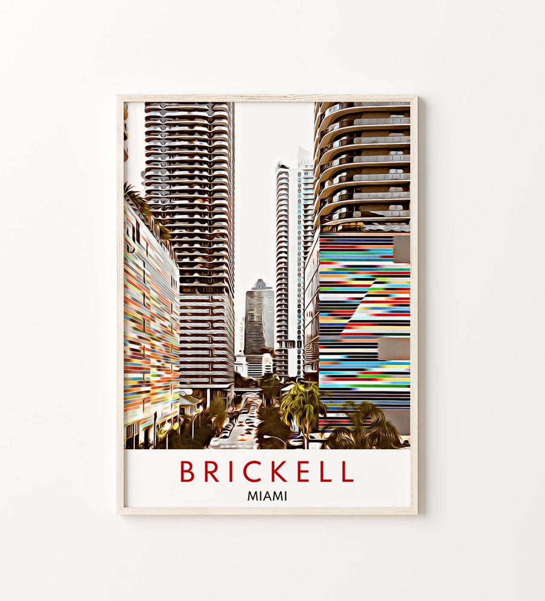 Brickell Print, Brickell Wall Art, Brickell Art, Brickell Poster ...