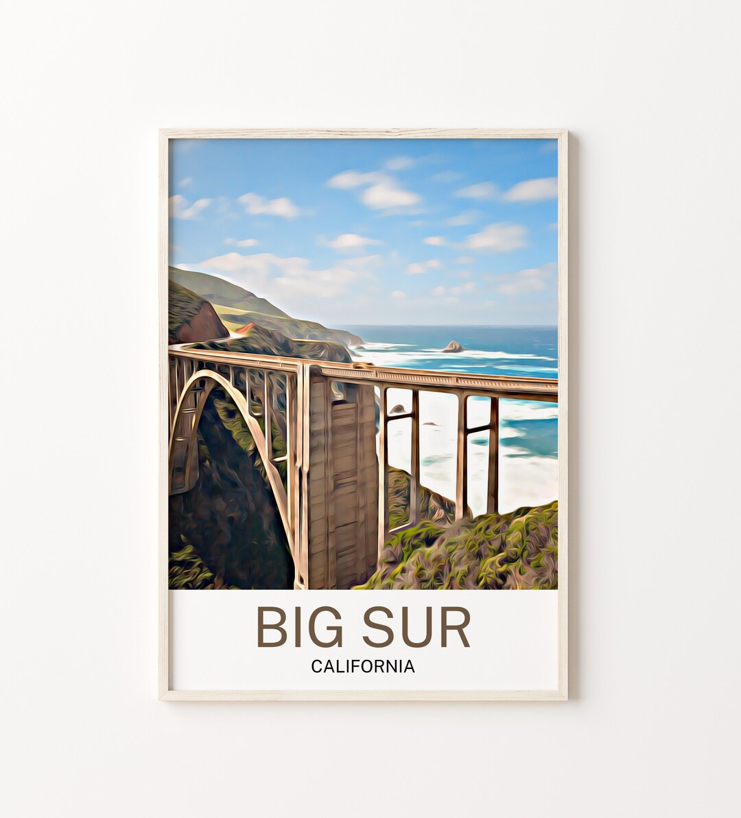Big Sur Travel Print, Big Sur Wall Art, Big Sur Art, Big Sur Artwork ...