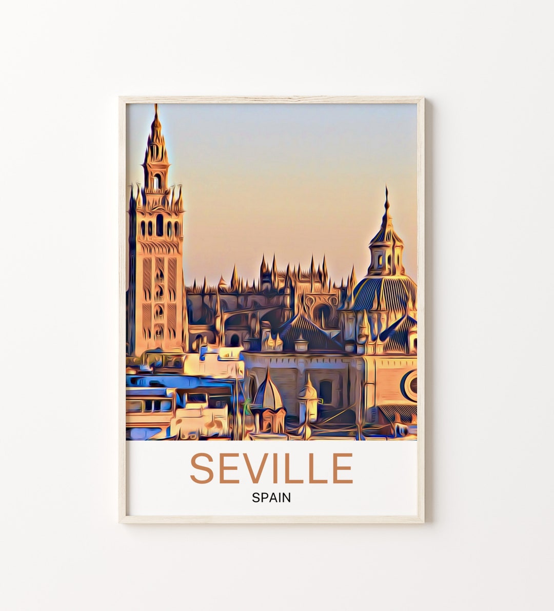 Seville, Seville Print, Spain Print, Seville Wall Art, Seville Poster ...