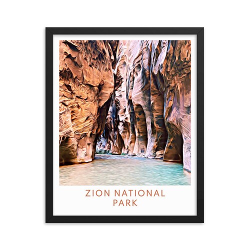 Zion National Park Poster Zion Wall Art Print - Etsy