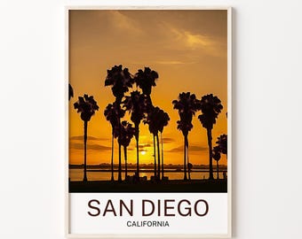 San Diego Beach Travel Gallery Wall Art - Etsy