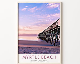 Myrtle Beach Print Myrtle Beach Photo Poster Myrtle Beach - Etsy