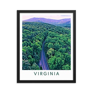 Virginia Print Virginia Wall Art Virginia Poster Virginia - Etsy