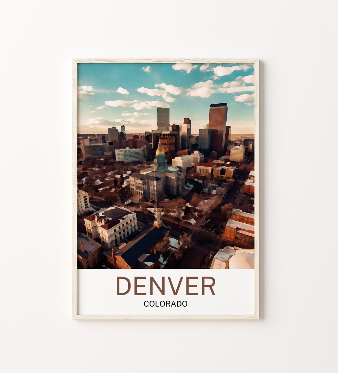 Denver Travel Print, Denver Wall Art, Denver Poster, Denver Art Print ...
