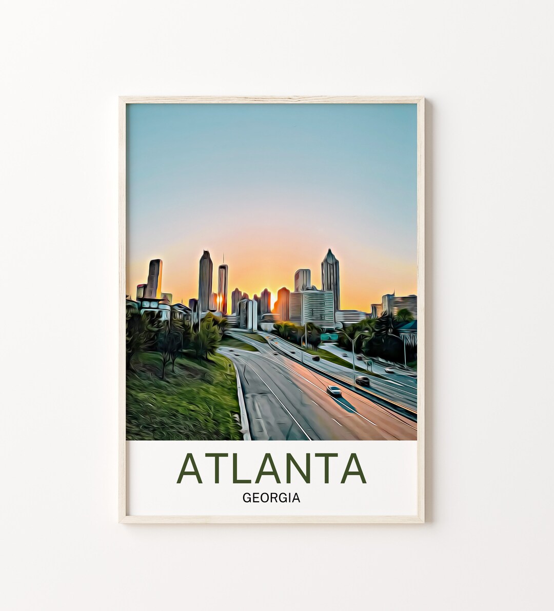Atlanta Print, Atlanta Art, Atlanta Wall Art, Atlanta Art Print ...