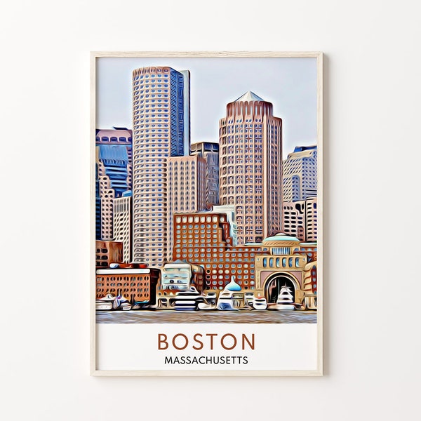 Boston Art Print - Etsy