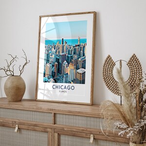 Chicago Print, Chicago Skyline, Chicago Art, Chicago Wall Art, Chicago ...