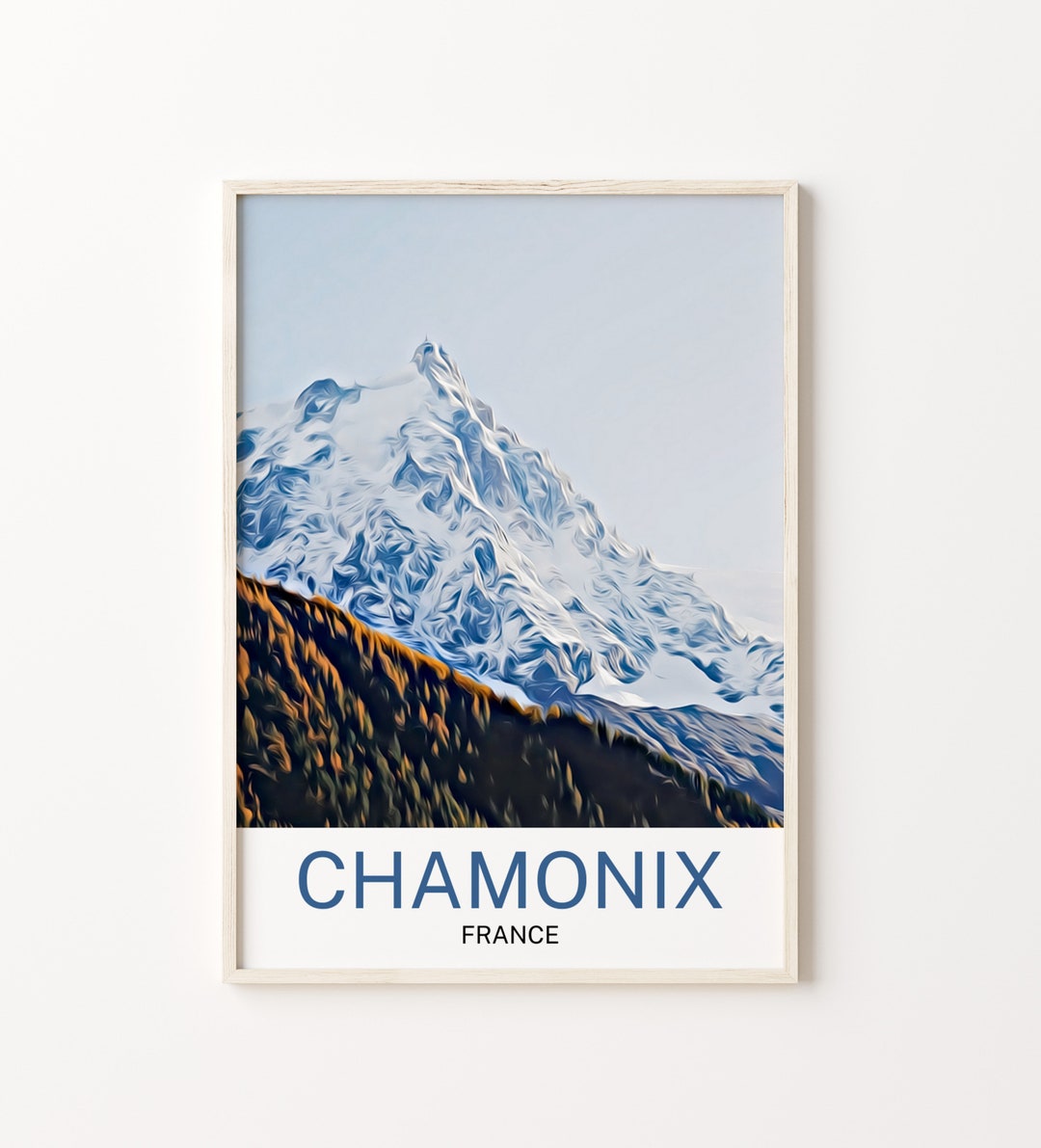 Chamonix Travel Print, Chamonix Wall Art, Chamonix Art, Chamonix ...