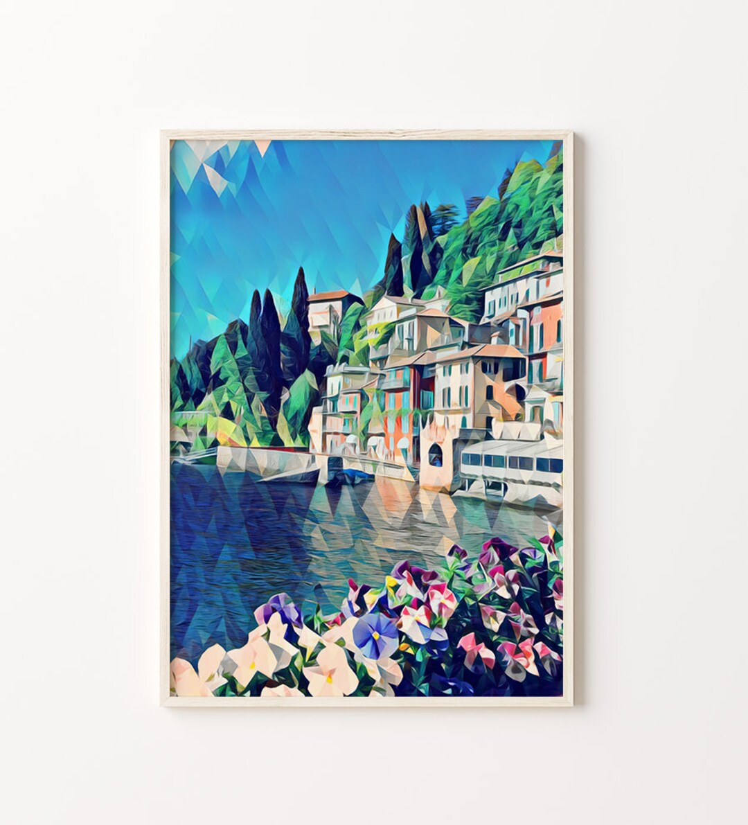 Lake Como, Lake Como Print, Lake Como Art, Italy Print, Lake Como ...