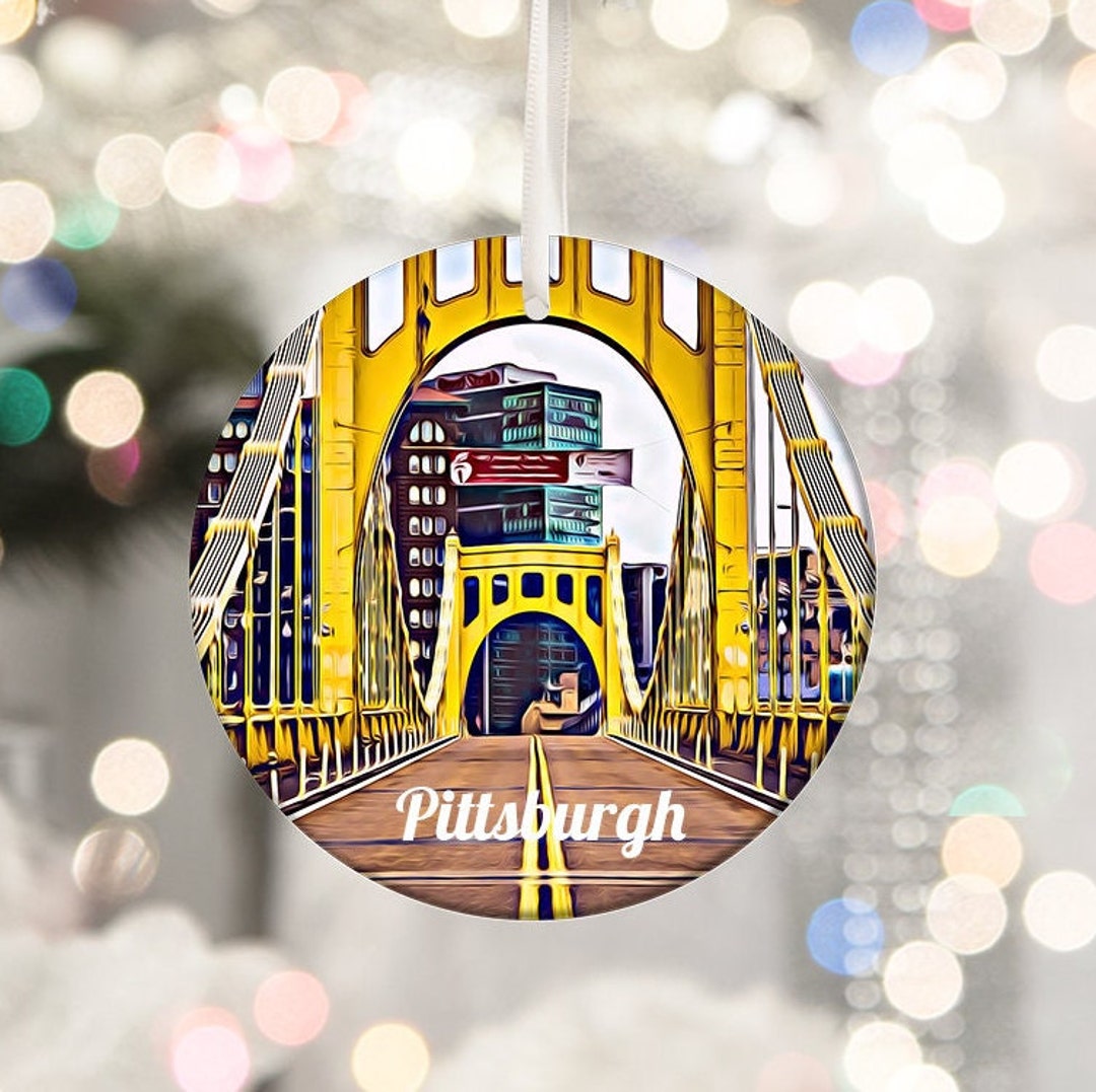 Pittsburgh Ornament, Pittsburgh Gift, Couples Gift, Anniversary Gift ...