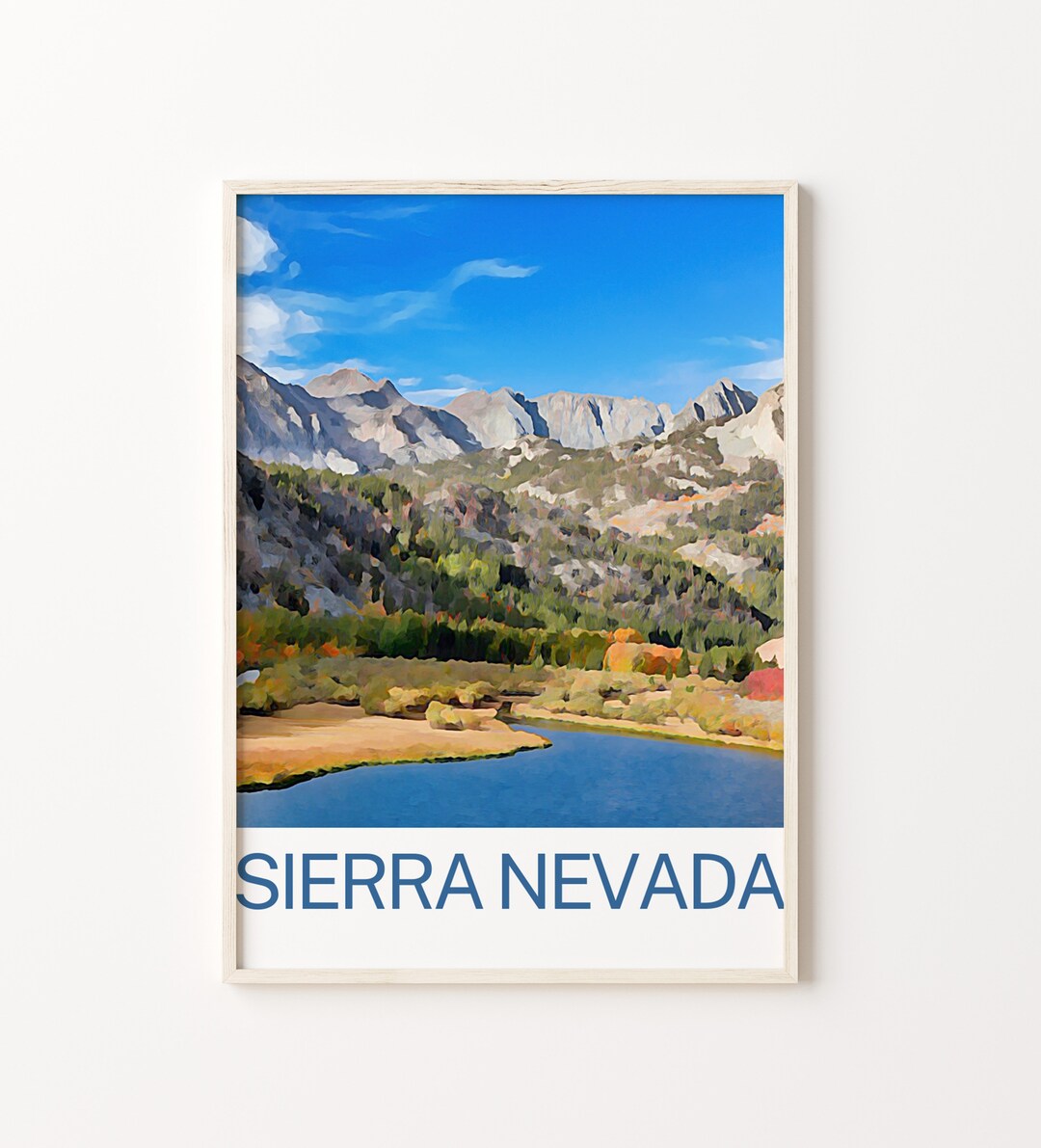 Sierra Nevada Travel Print, Sierra Nevada Wall Art, Sierra Nevada ...