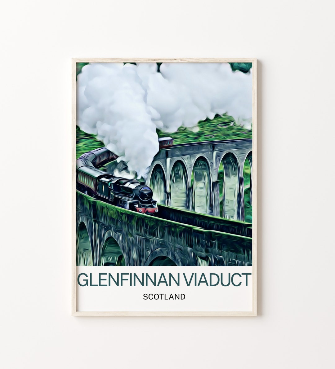 Glenfinnan Viaduct Travel Print, Glenfinnan Viaduct Wall Art ...