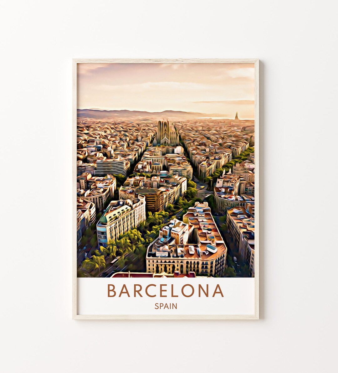 Barcelona Print, Barcelona Wall Art, Barcelona Poster, Barcelona Art ...