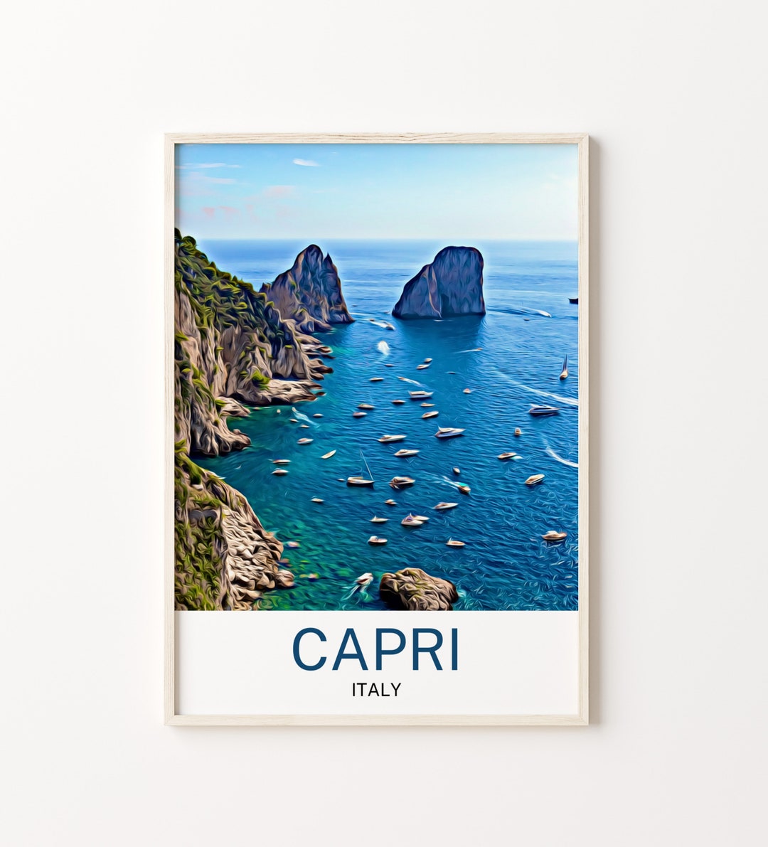 Capri Travel Print, Capri Wall Art, Capri Poster, Capri Art Print ...