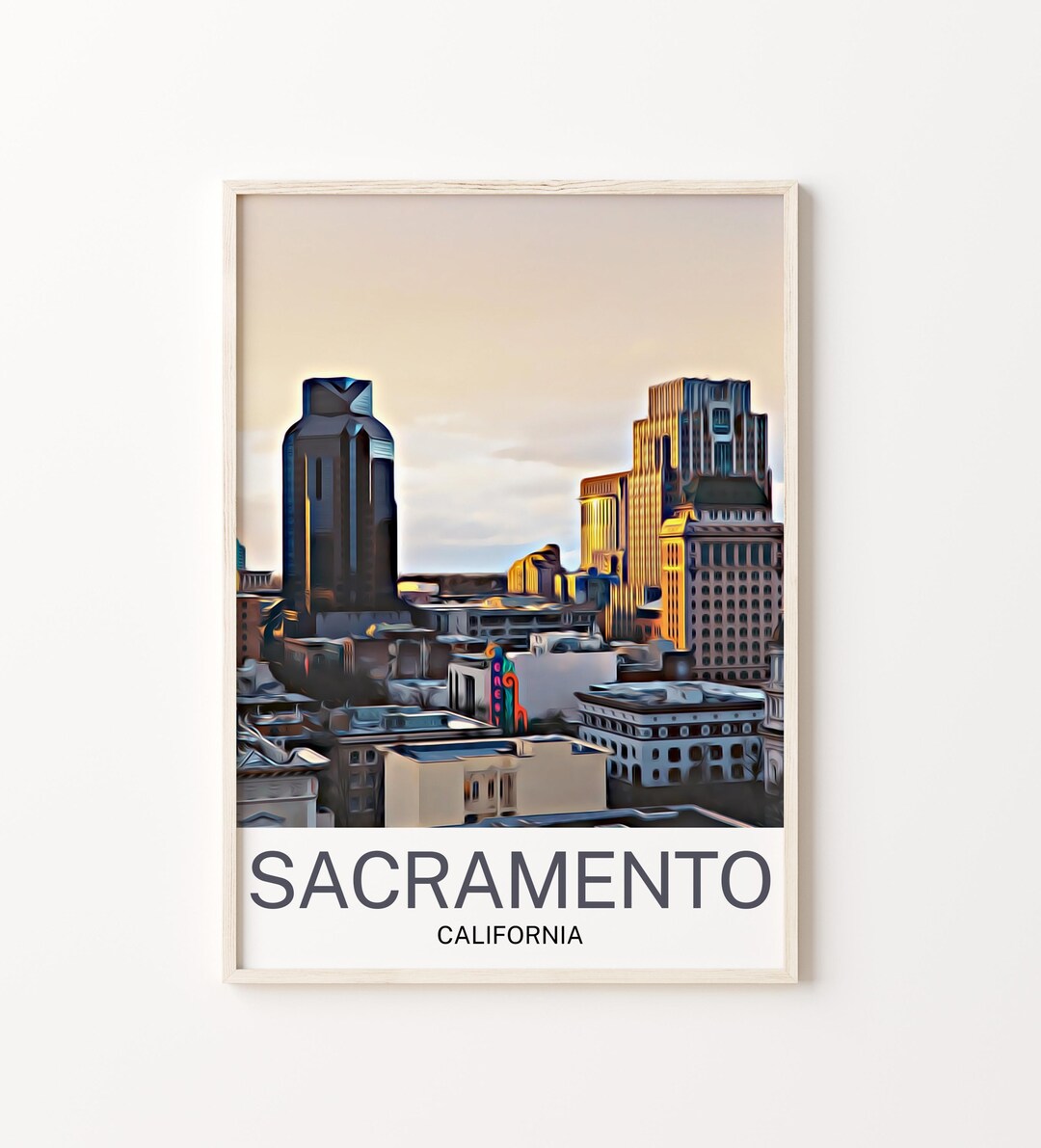 Sacramento Art Print, Sacramento Poster Print, Sacramento Wall Art ...