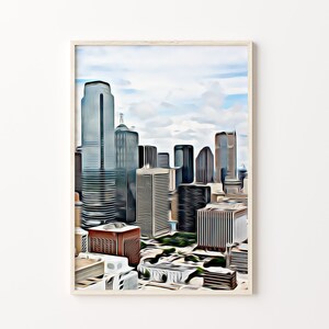 Dallas Print, Dallas Art, Dallas Wall Art, Dallas Poster, Dallas Wall ...