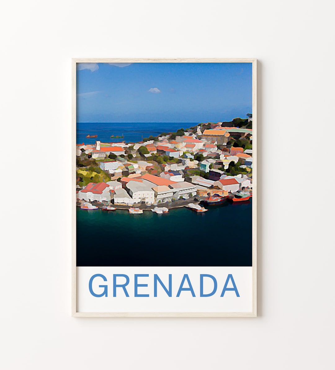 Grenada Print, Grenada Art, Grenada Wall Art, Grenada Art Print ...
