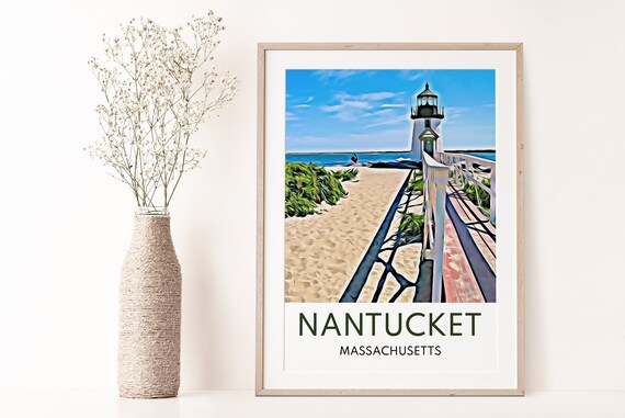Wall Hangings nantucket poster nantucket print travel poster ...