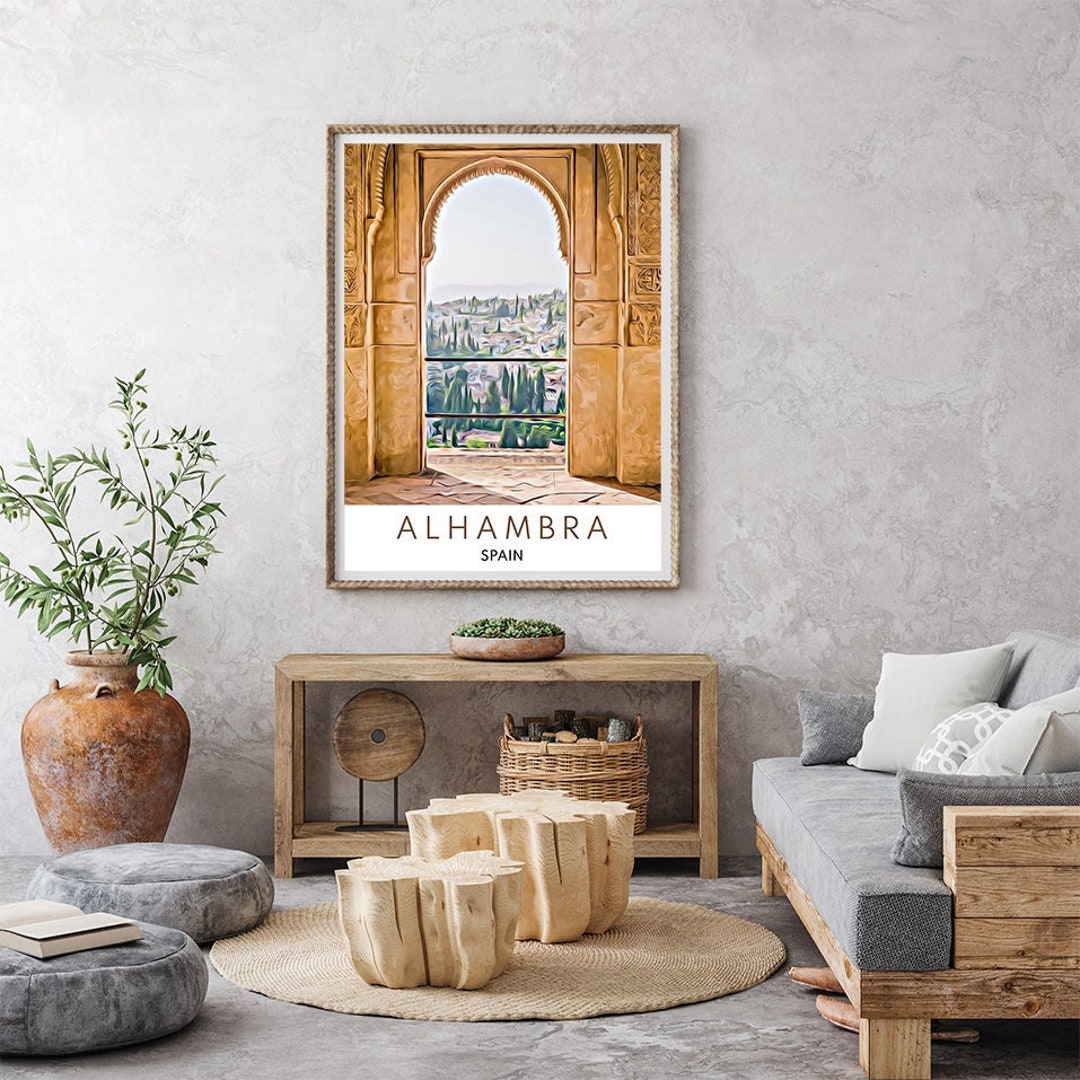 Alhambra Print, Spain Print, Spain Poster, Spain Wall Art, Alhambra Art ...