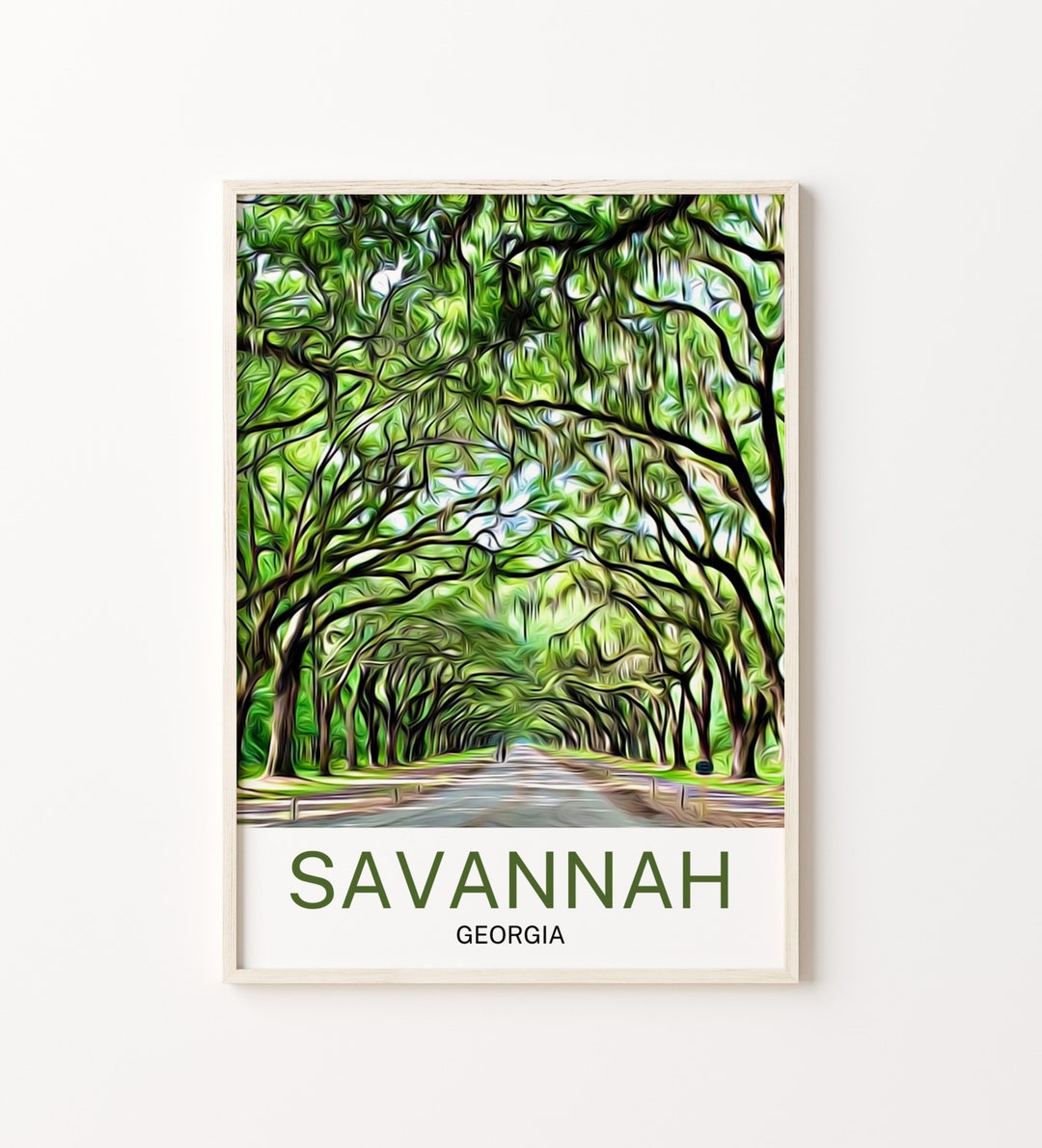 Savannah Travel Print, Savannah Wall Art, Savannah Poster, Savannah Art ...