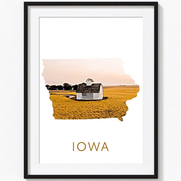 Iowa Poster - Etsy