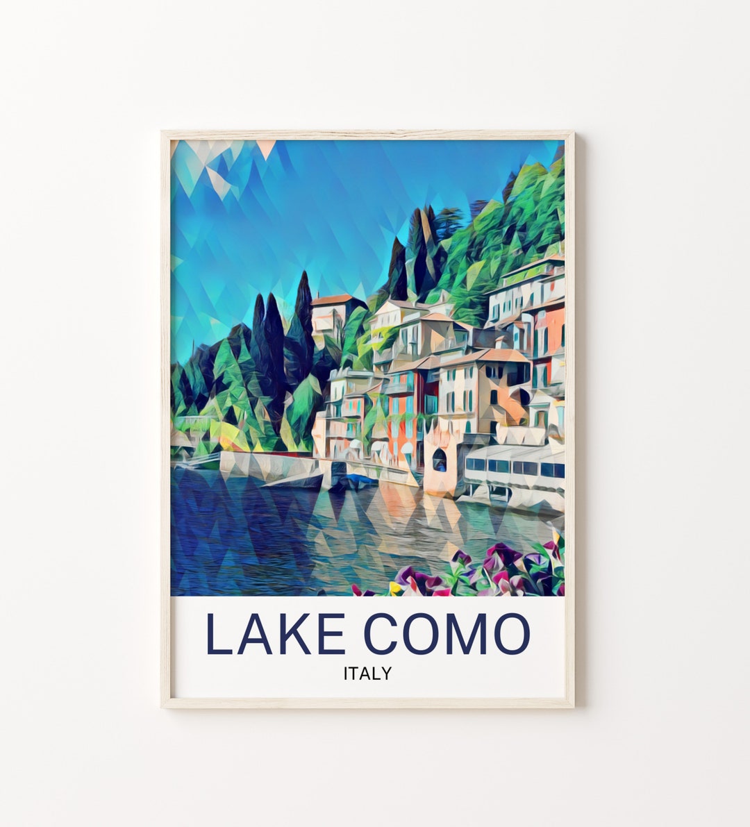 Lake Como Print, Lake Como Italy, Lake Como Wall Art, Lake Como Poster ...