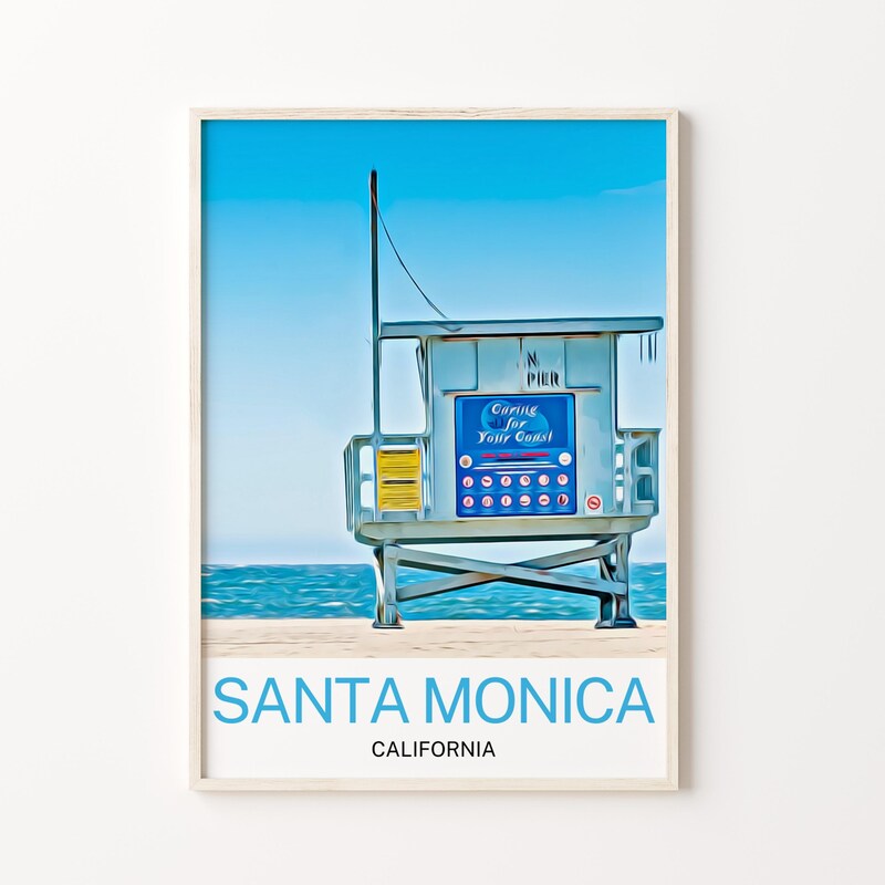 Santa Monica Poster - Etsy