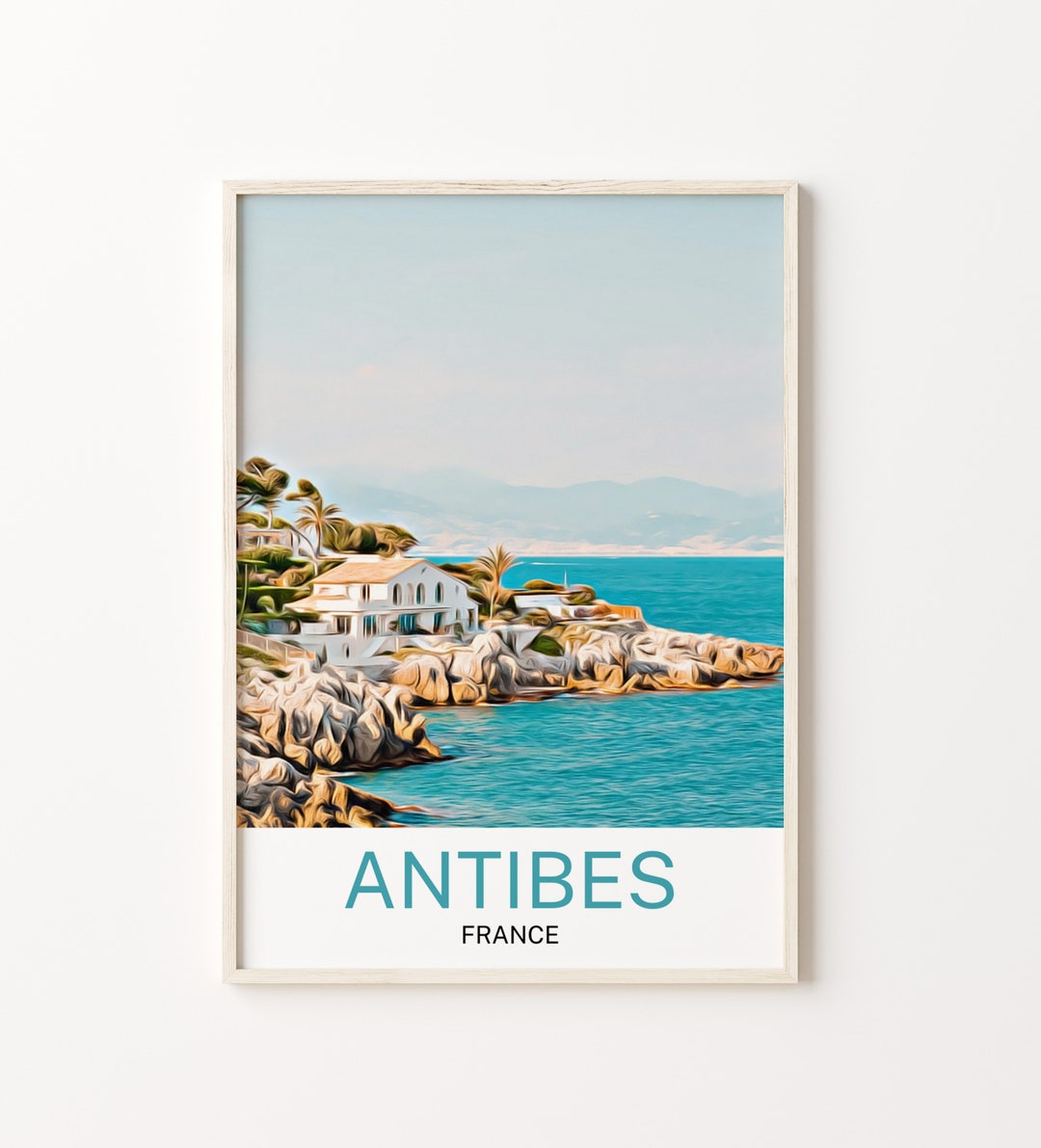 Antibes Travel Print, Antibes Wall Art, Antibes Art, Antibes Artwork, Antibes Art Print, Antibes ...