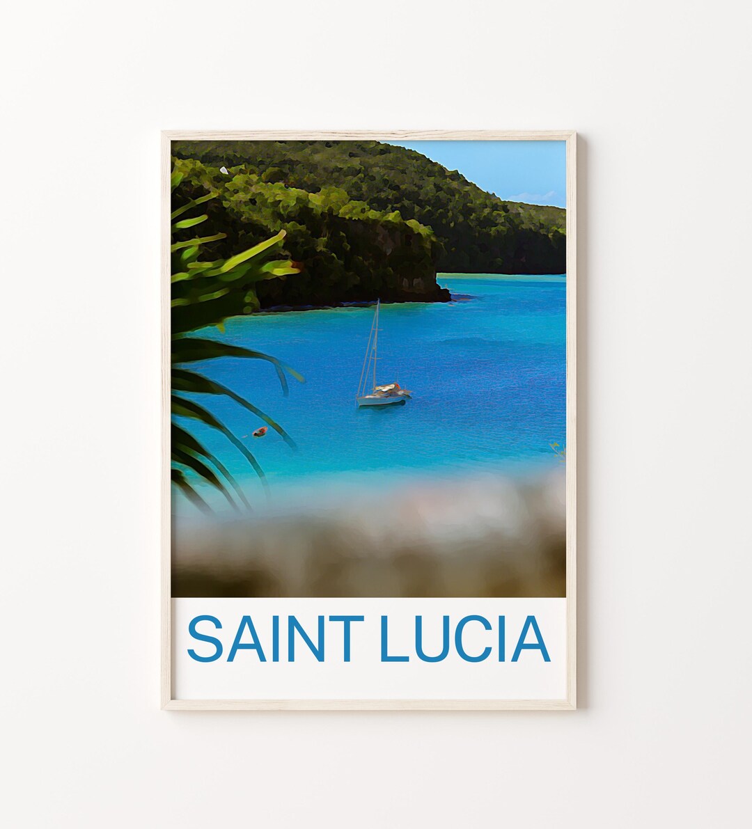 Saint Lucia, Saint Lucia Print, Saint Lucia Wall Art, Saint Lucia ...