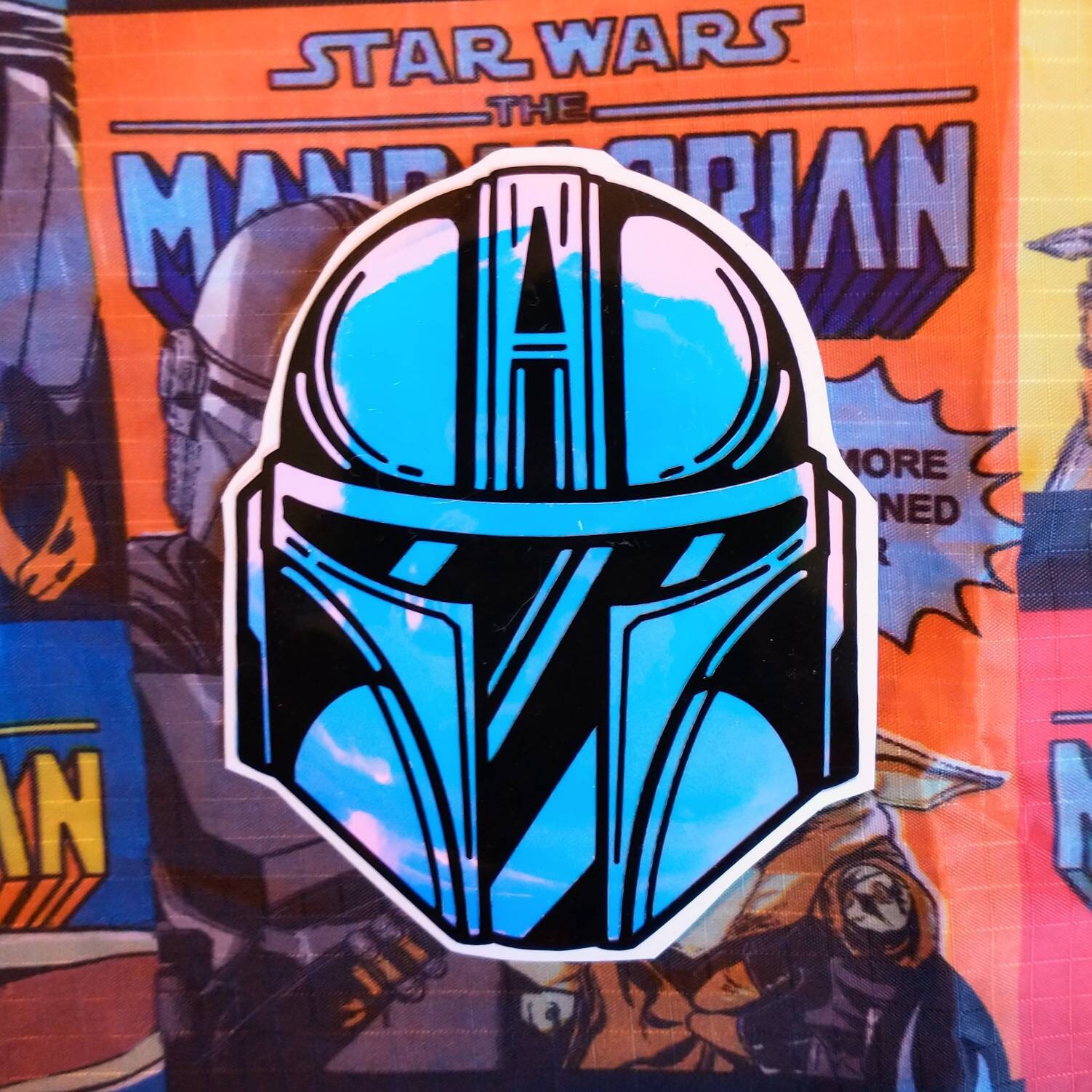 Holographic Mando Vinyl Decal - Etsy