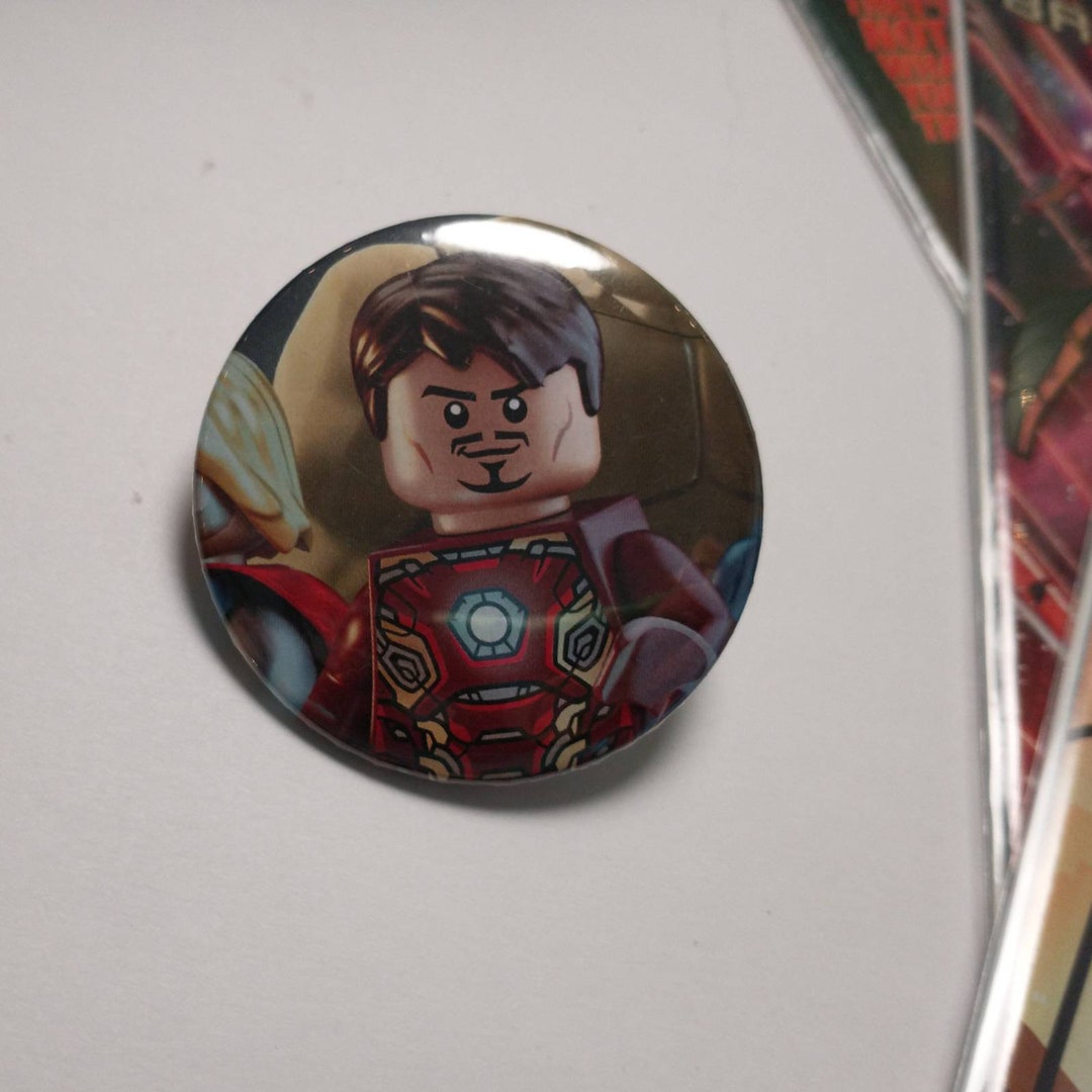 LEGO Tony Stark Button - Etsy