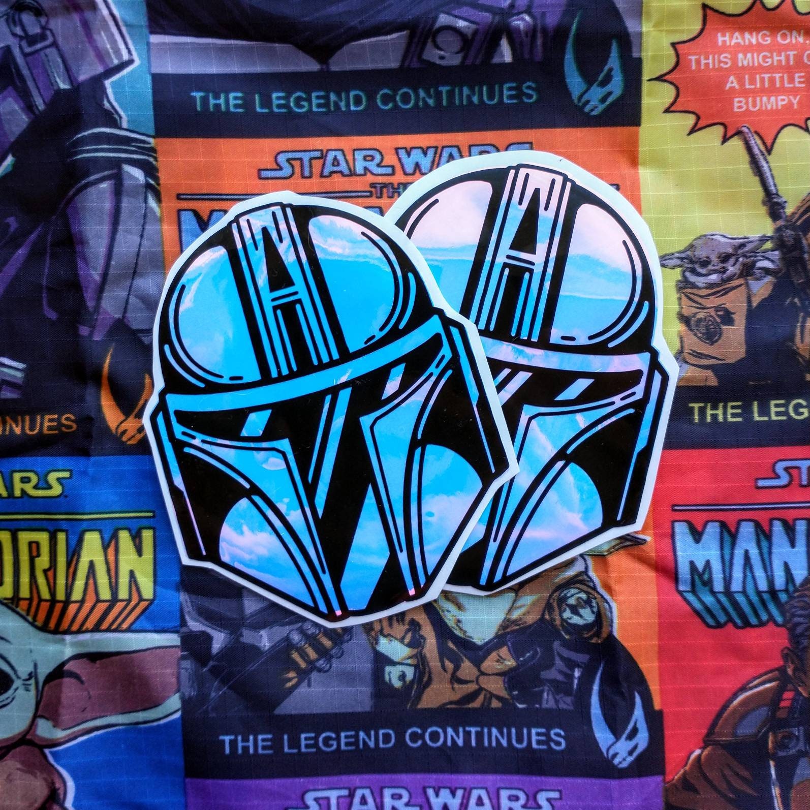 Holographic Mando Vinyl Decal - Etsy