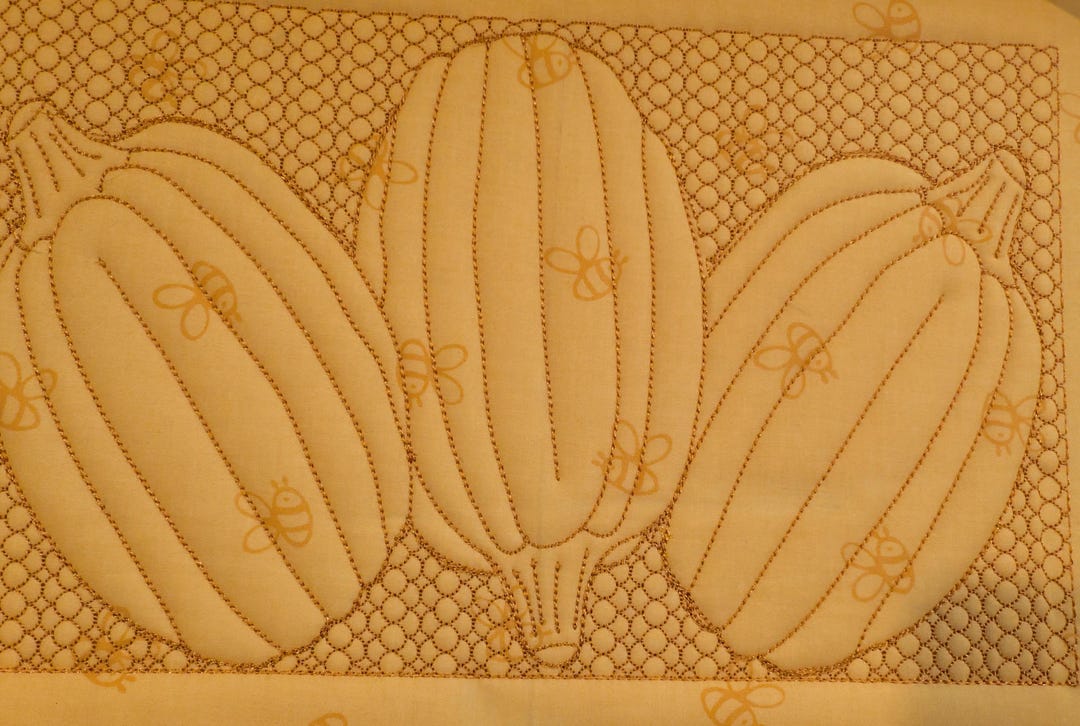 Triple Pumpkin Trapunto Embroidery Design. Digital File ONLY. - Etsy