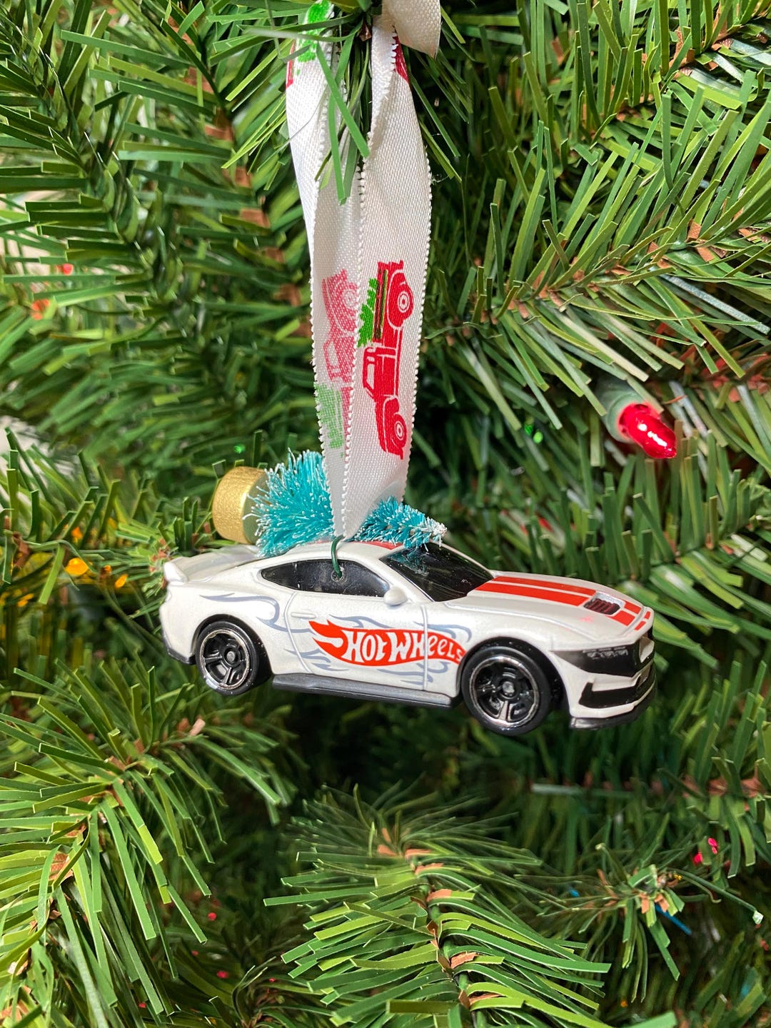Mustang Dark Horse Hot Wheels Ornament • Upcycled Car Christmas Decor ...