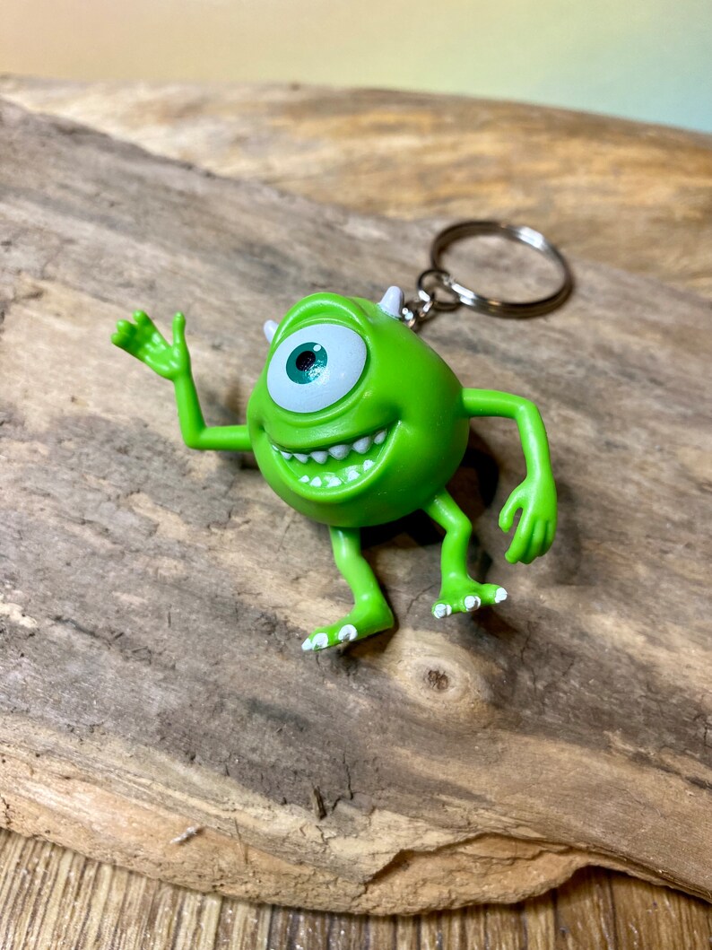 Handmade Up-cycled Mike Wazowski Monsters Keychain, Keyring, Bag Charm ...