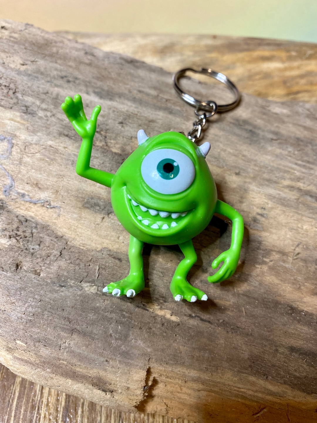 Handmade Up-cycled Mike Wazowski Monsters Keychain, Keyring, Bag Charm ...