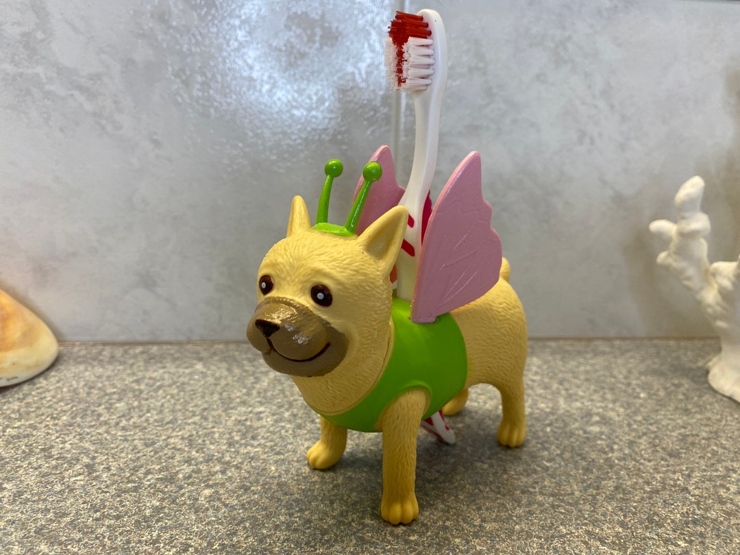 Butterfly Bulldog Toothbrush Holder, Bulldog in Butterfly Costume ...
