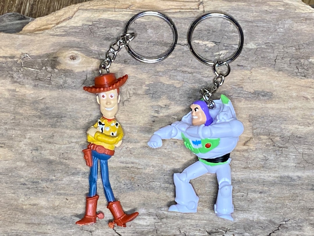 Handmade Up-cycled Toy Story Keychain, YOUR CHOICE Buzz Lightyear or ...