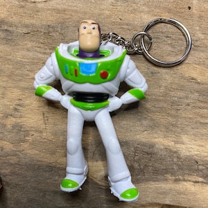 Handmade Up-cycled Toy Story Keychain, YOUR CHOICE Buzz Lightyear or ...