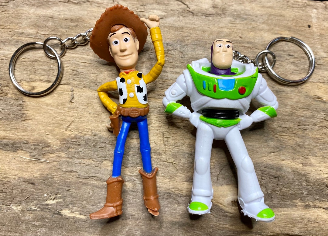 Handmade Up-cycled Toy Story Keychain, YOUR CHOICE Buzz Lightyear or ...