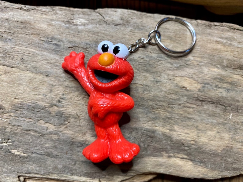 Upcycled Sesame Street Keychains, choose One, Elmo, Oscar the Grouch ...